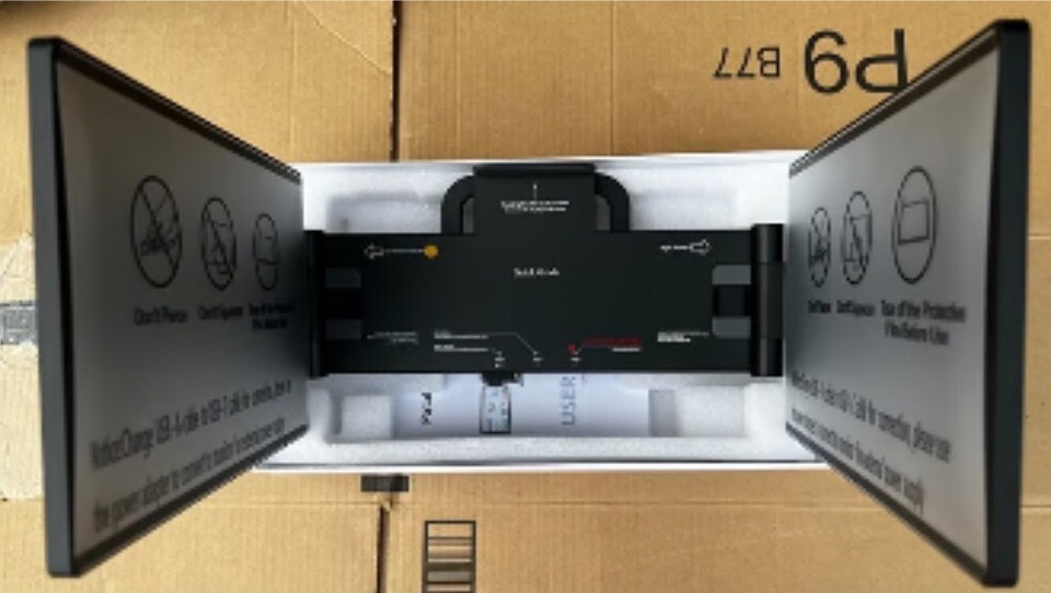 Dual 12" Ultra-Lightweight Portable Triple Monitor | eBay