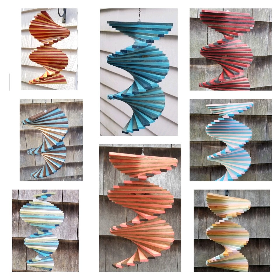 Handmade Redneck Wind chime Natural wooden wood Outdoor Chain hanging ...