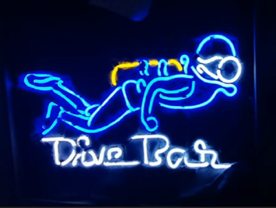 Dive Bar Scuba Diver 24"x20" Neon Light Sign Lamp Beer Bar Wall Decor ...