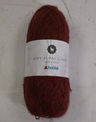 Hobbii Soft Alpaca Lace Yarn Thread 50g Dark Amber 165m 30 Stitch 40 ...