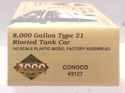 HO Scale Proto 2000 Series 8K Gallon Type 21 Riveted Tank Car CONOCO ...