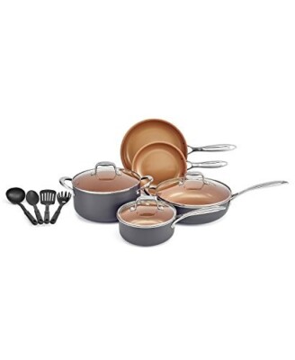 Crux 12-Pc. Copper Titanium Cookware Set / with Four nylon tools ...