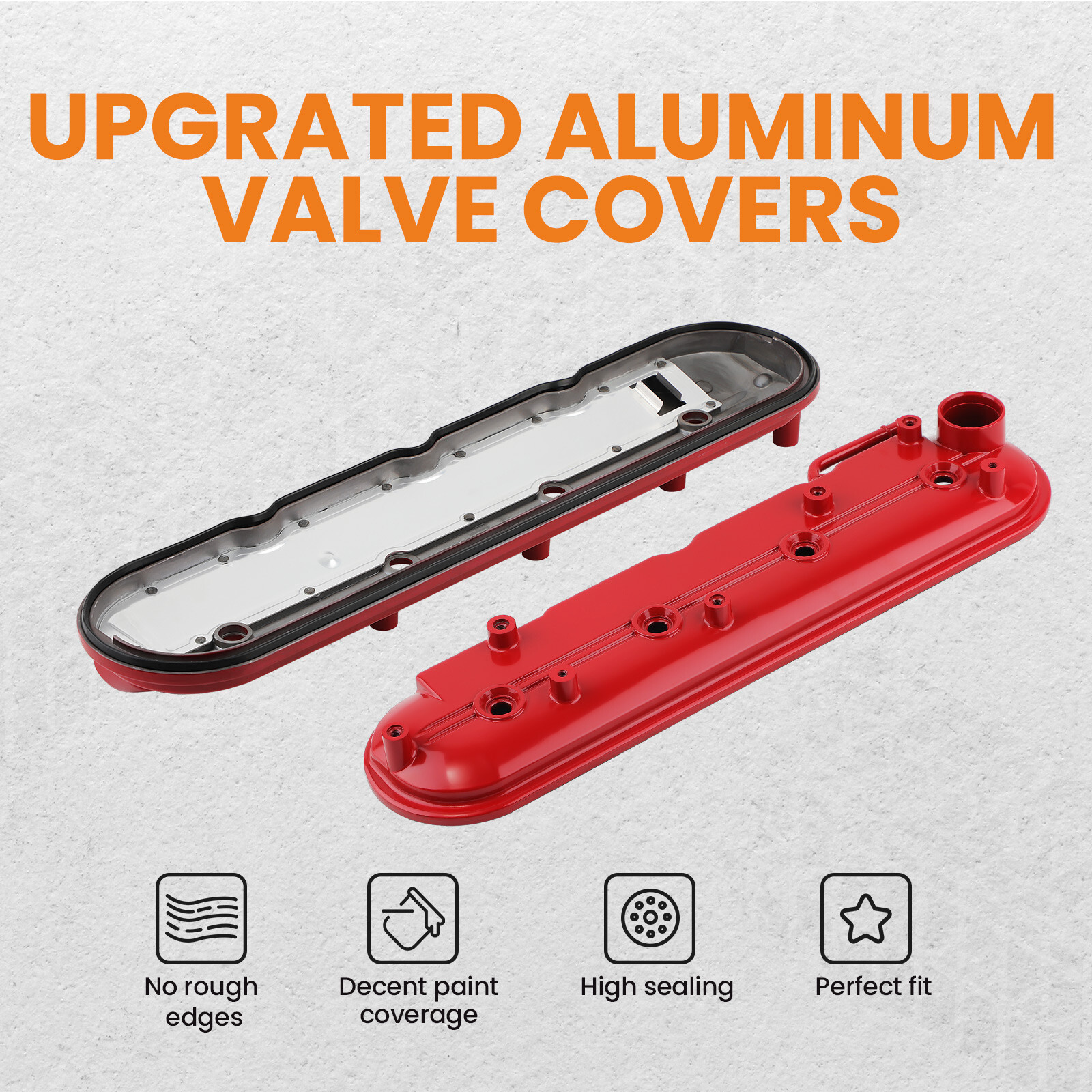 Aluminum Engine Valve Cover for Chevy Silverado GMC Sierra 4.8L 5.3L 5 ...