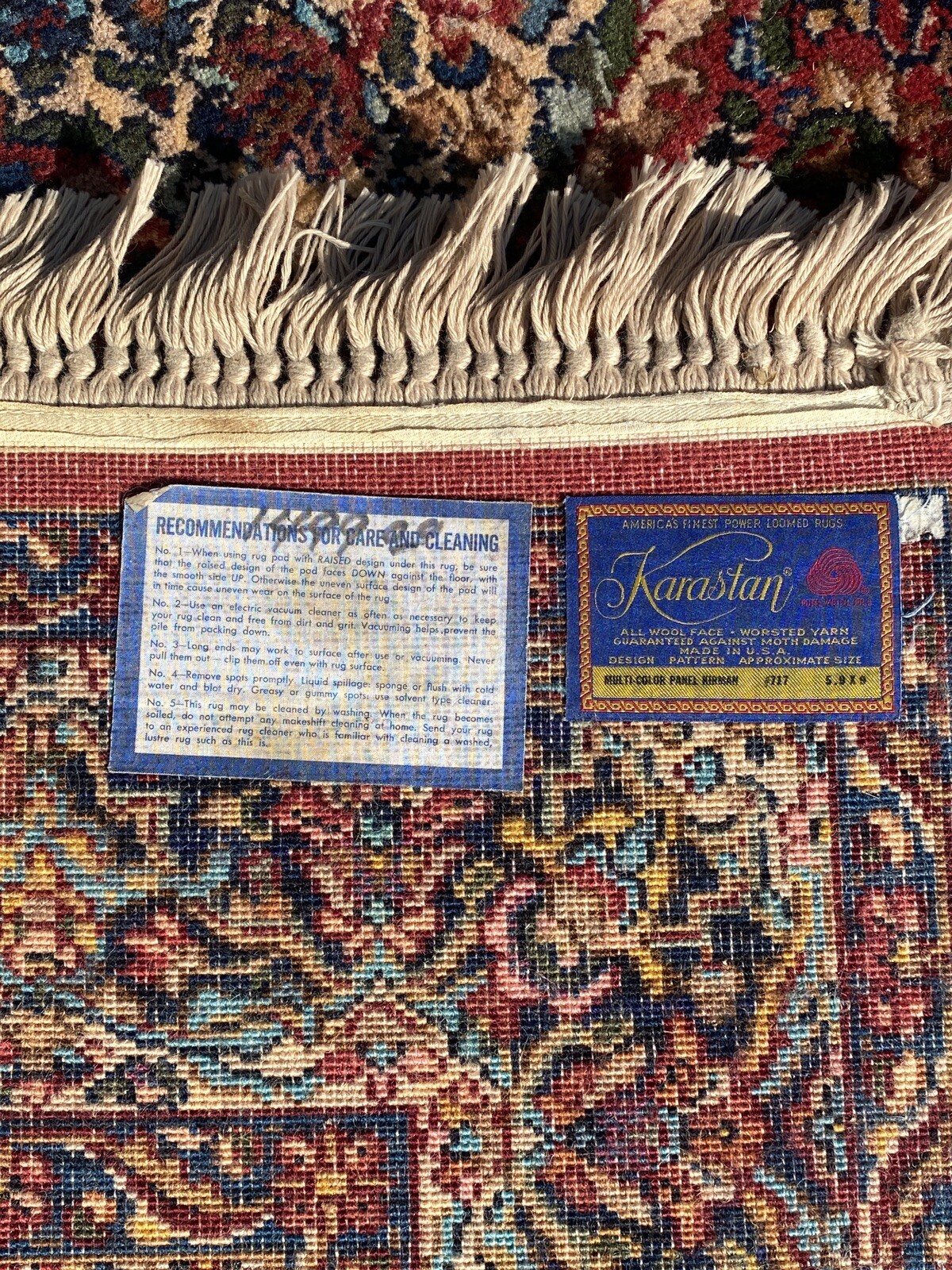 Vintage Karastan #717 Multi Panel Kirman Rug- Multicolored 5’-9” x 9 ...