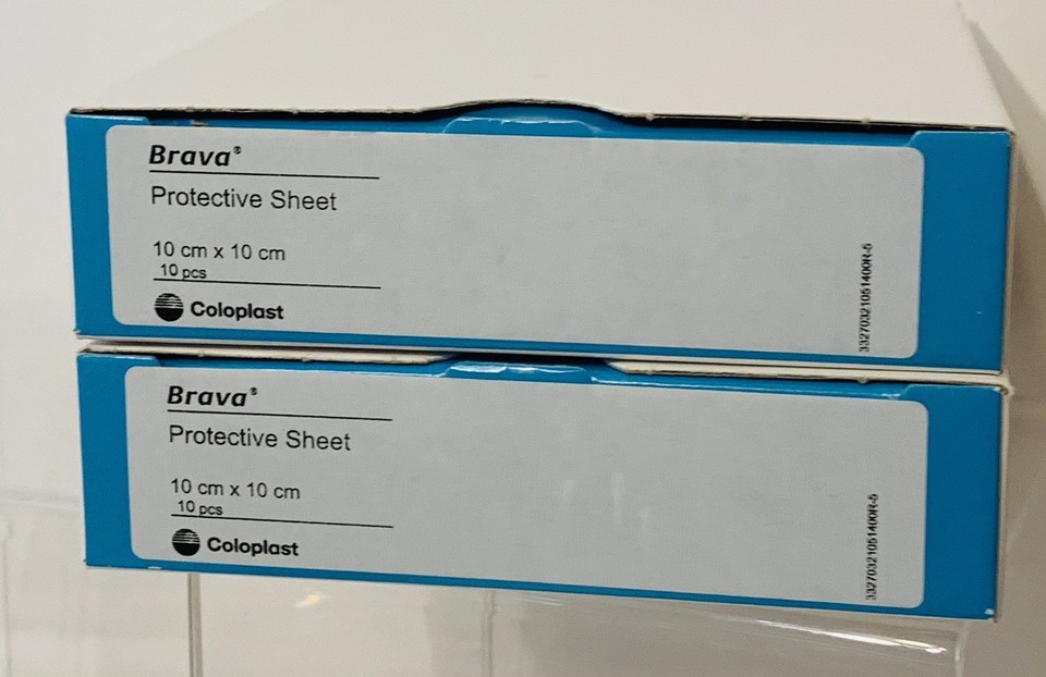 2 BOXES Coloplast Stoma Skin Protective Sheet Brava 4X4 In 032105 (10 ...