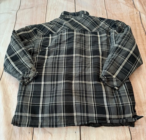 Dickies Shacket Men 3XL Blue Plaid Shirt Jacket Fleece Quilt Blanket ...