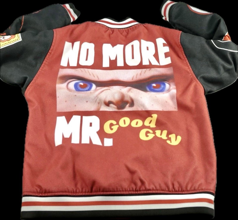 Chucky x Reason Limited Edition Collab Patch Varsity Bomber Jacket Sz M ...