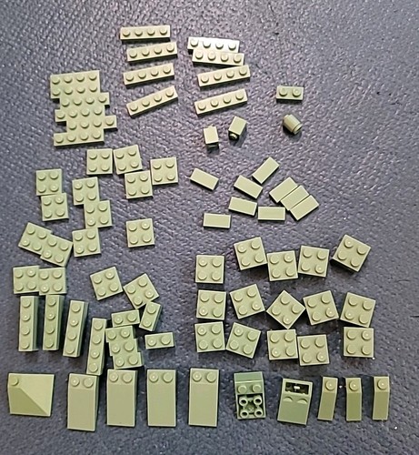 Lego Sand Green Lot Roof, Bricks, Plates, 2x2 1x4 Small Bulk Lot, Clean ...