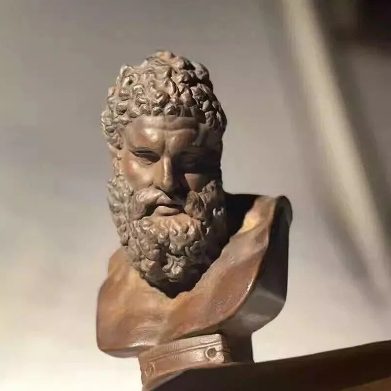 Handcrafted Bronze Hercules Bust Sculpture, Ancient Roman Statue Home ...