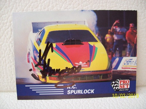 KC Spurlock AUTOGRAPHED 1991 PRO SET RACING NHRA Funny Car TRADING CARD ...