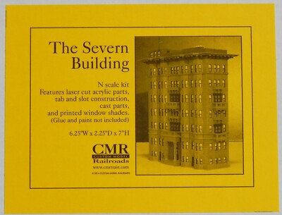 CMR N-Scale; #087-N SEVERN BUILDING detailed acrylic building kit. NEW ...