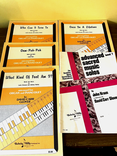 David Carr Glover LOTof 5 Piano Piano Organ Duets Sheet Music Pop ...
