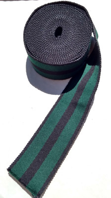 Black & Green 64mm Stable Belt Material Genuine British Made / Sold by ...