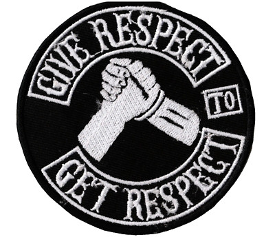Motorcycle Patches GIVE RESPECT GET RESPECT Riding Sew-On Vest Iron-On ...