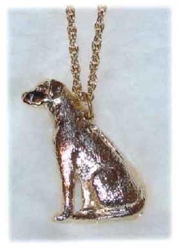 Rhodesian Ridgeback Gold Plated Necklace Pendant with 20" Chain Jewelry ...