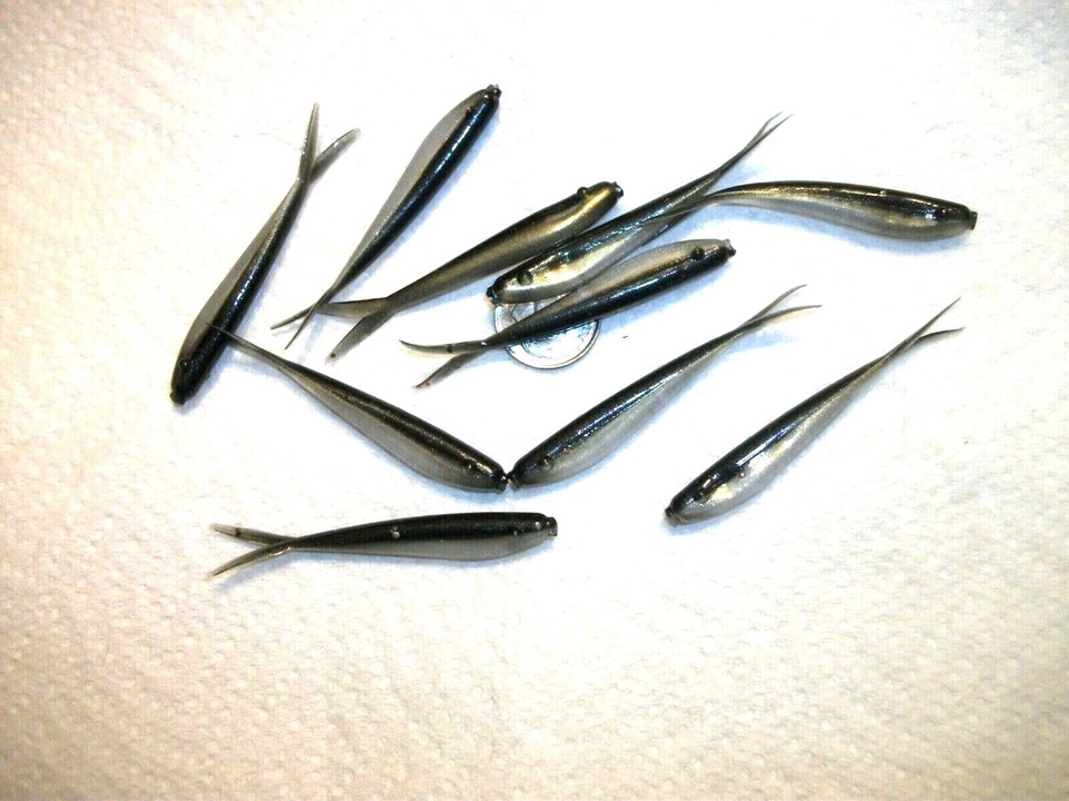 200-2 1/4"-CRAPPIE-BASS-PANFISH-MINNOWS-baits-JIGS-GRUBS-split tails ...