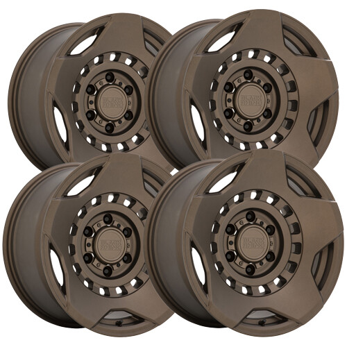 (Set of 4) Black Rhino Muzzle 17x9 6x5.5" +0mm Bronze Wheels Rims 17 ...