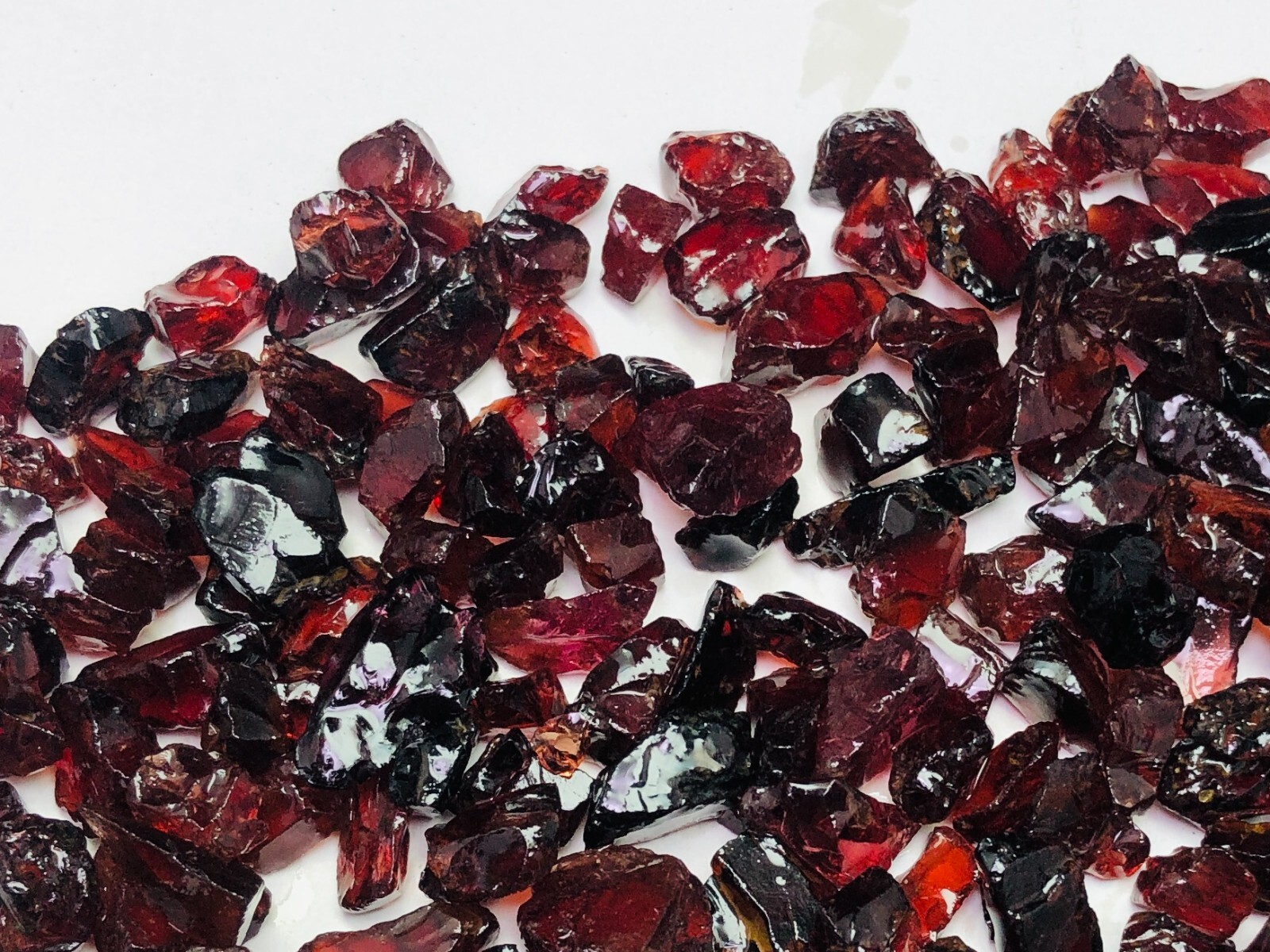5-8MM Natural Red Garnet Gemstone Rough Lot, Eye Clean Garnet For ...