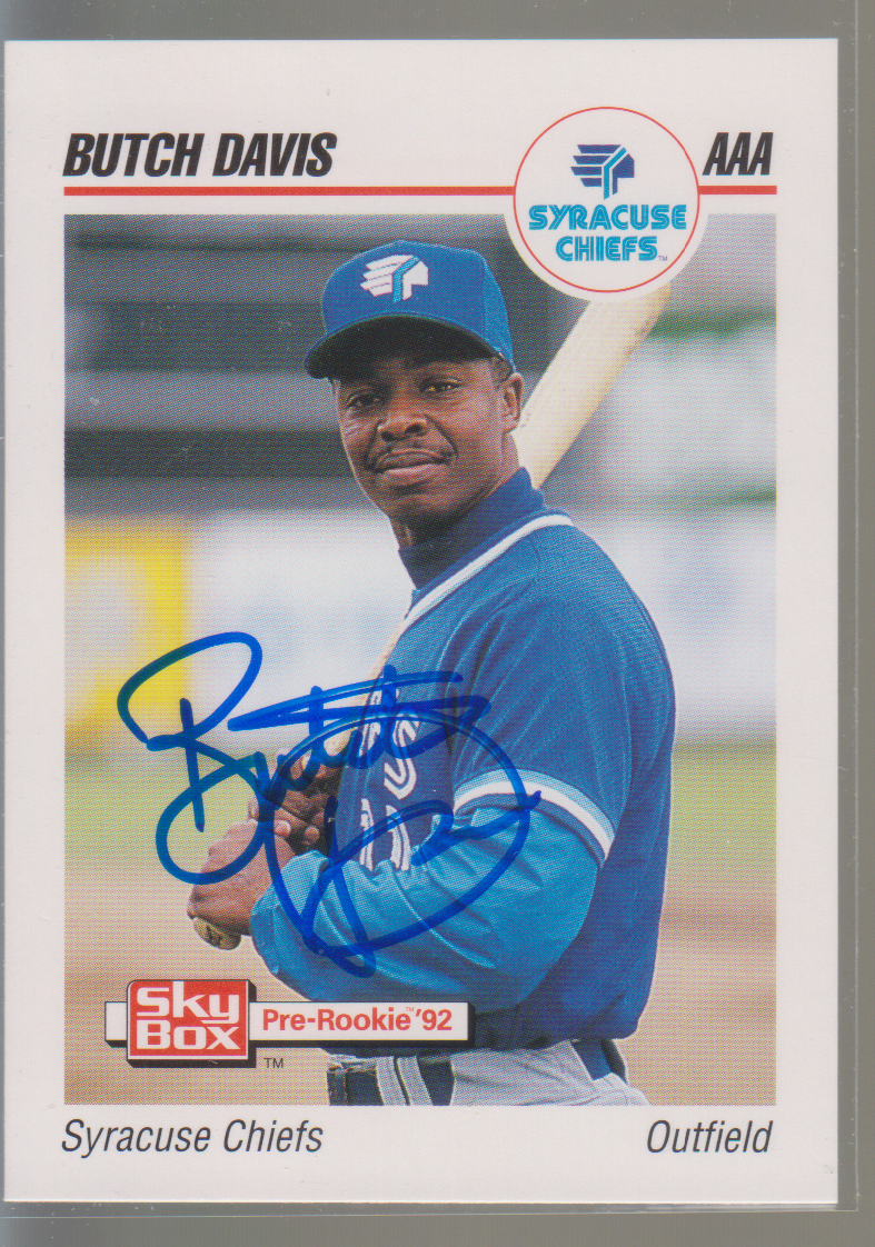Autographed 1992 Skybox AAA Butch Davis - Syracuse Chiefs | eBay