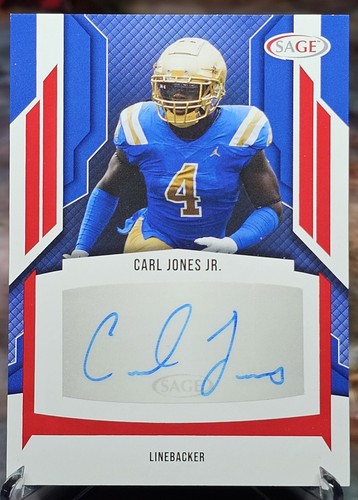 2024 SAGE HIT Low Series - Autographs Carl Jones Jr. #A-CJ3 Red (AU, RC ...