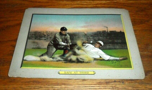 1910-11 BASEBALL CABINET CARD Turkey Red T3 Safe At Third #46 Checklist ...