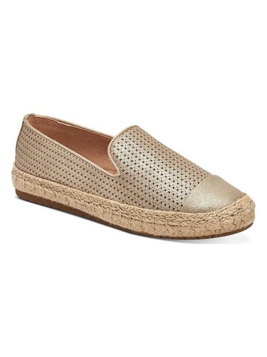 CHARTER CLUB Womens Gold Jonii Cap Toe Platform Slip On Espadrille ...