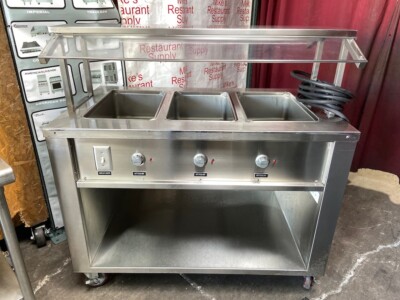 3 Sealed Well 240V Steam Table Wells Counter Craft CC-345 W/ Sneeze ...