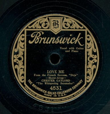 78tk-Male vocal-BRUNSWICK 4531- Chester Gaylord | eBay
