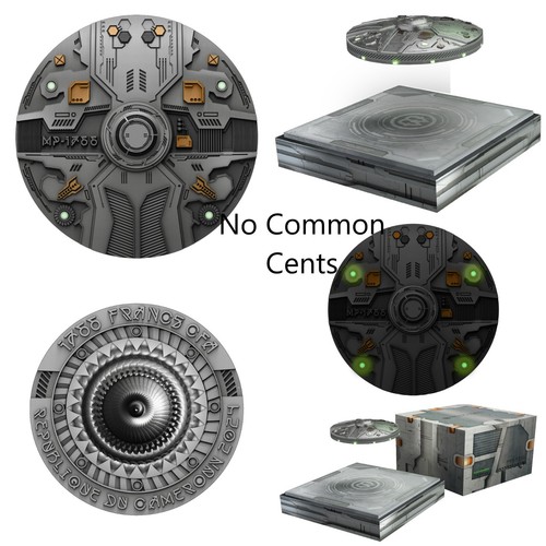 2024 Cameroon Levitating UFO MP-1766 Coin 7 oz .999 Silver in Box/COA ...
