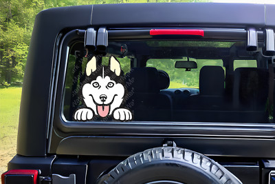 Husky sled Dog Decal sticker window cling, easy apply uv water ...