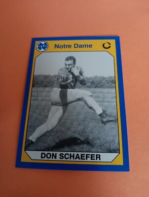 1990 Collegiate Collection Notre Dame #181 Don Schaefer Fighting Irish Card | eBay