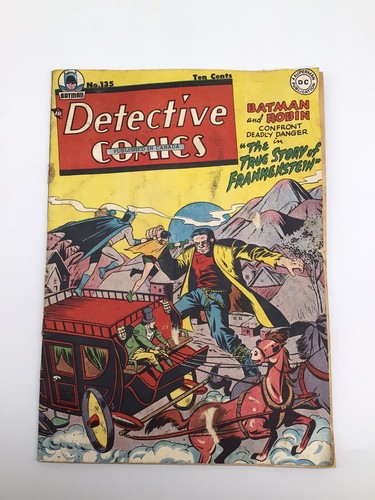 Detective Comics #135 Frankenstein Cover Batman DC Comic 1948 Canadian ...