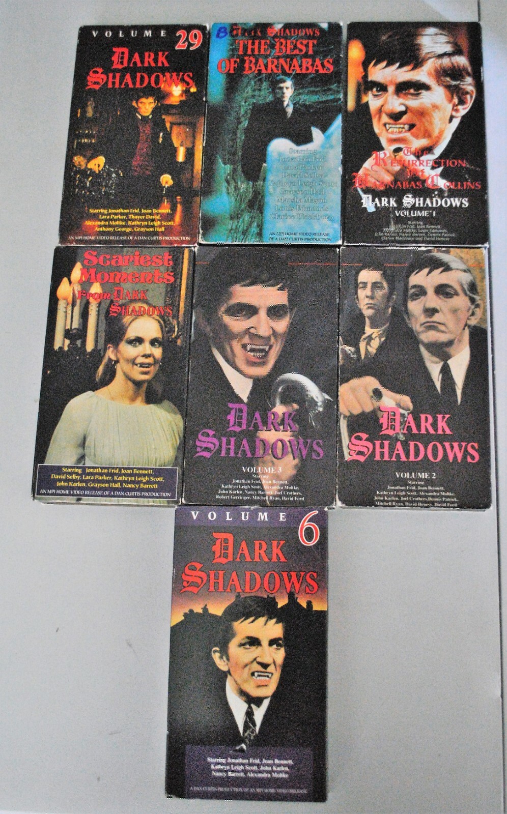 LOT OF 7 DARK SHADOWS VHS TAPES BARNABAS MPI VIDEO | eBay