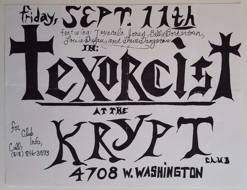 TEXORCIST Original Concert Flyer 1987 Goth PunK Tex & Horseheads The ...