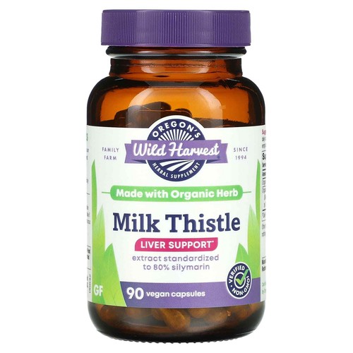 2 X Oregon's Wild Harvest, Milk Thistle, 90 Gelatin Capsules ...