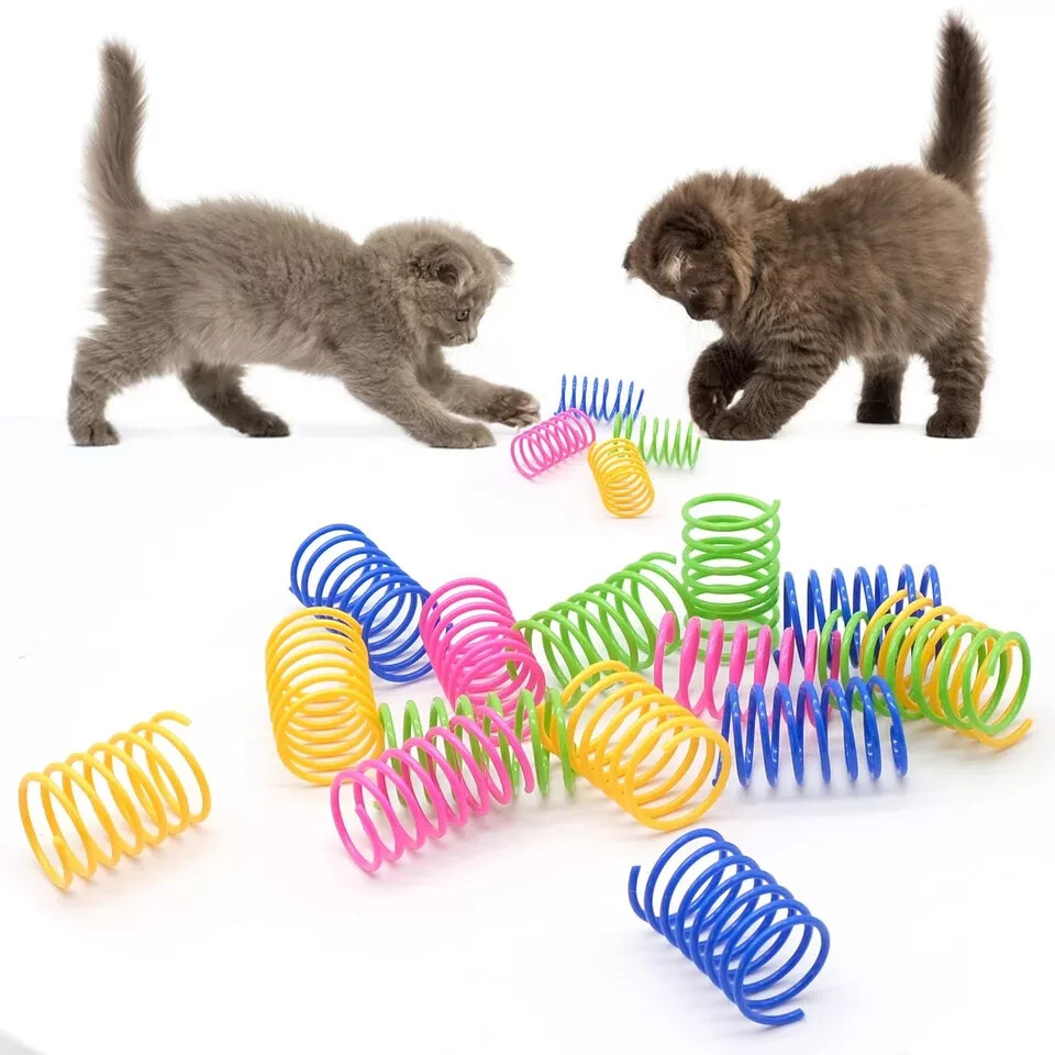 Cat Spring Toy, Cat Kittens Toys Plastic Coil Spiral Springs 4/8/16 ...