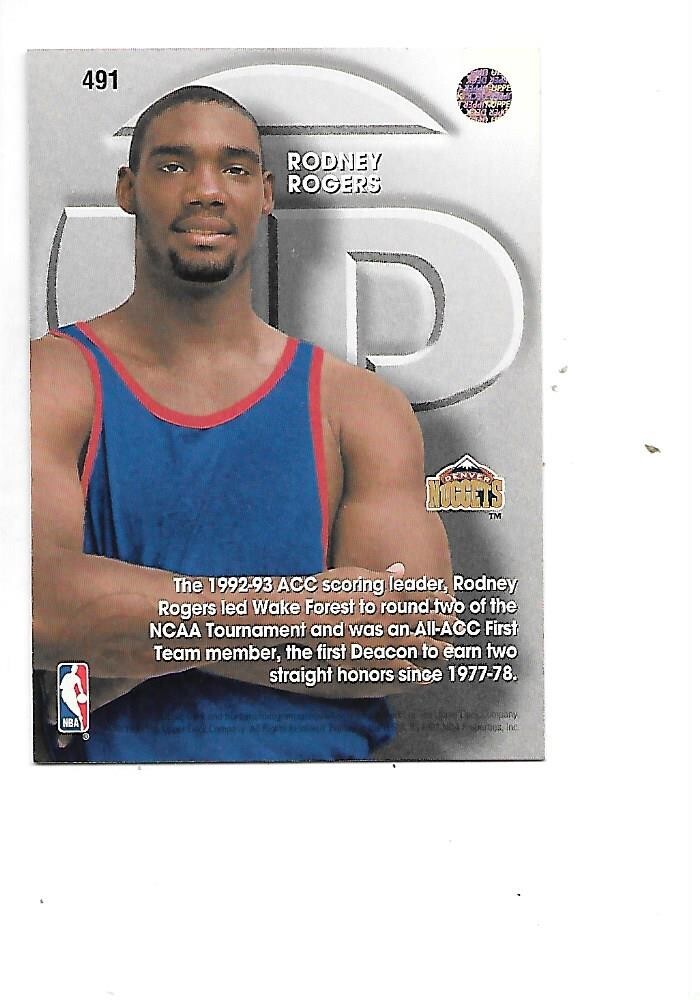 1993-94+Upper+Deck+-+%23491+Rodney+Rogers+%28RC%29 for sale online | eBay