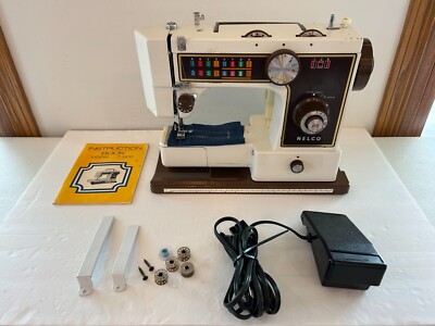 Vintage RARE Nelco Sewing Machine Model F-600 With Pedal & Accessories ...