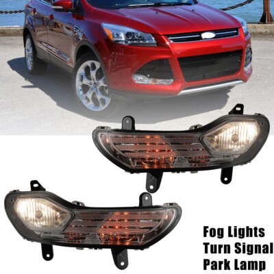For 2013 2014 2015 2016 Ford Escape Fog Lights Clear Lens Turn Signal ...