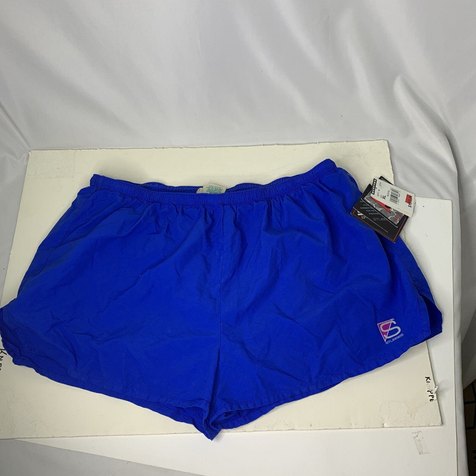 Nwt Vintage Stubbies Swim Trunks Elastic Waistband Shorts Blue Mens ...