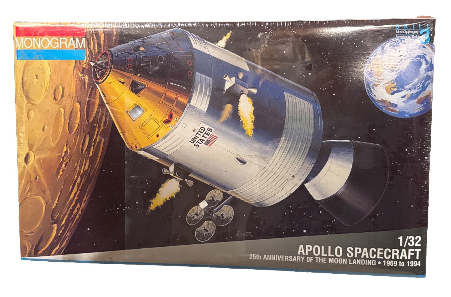 MONOGRAM APOLLO SPACECRAFT 25th ANNIVERSARY COMPLETE PLASTIC MODEL KIT ...