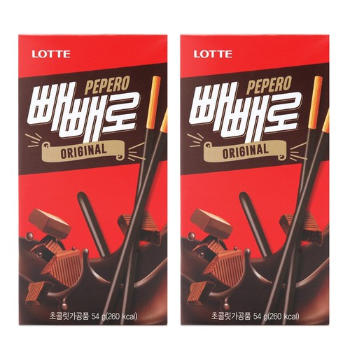 Korean Snack LOTTE PEPERO ORIGINAL 54g x 2Pack Choco Chocolate Stick | eBay