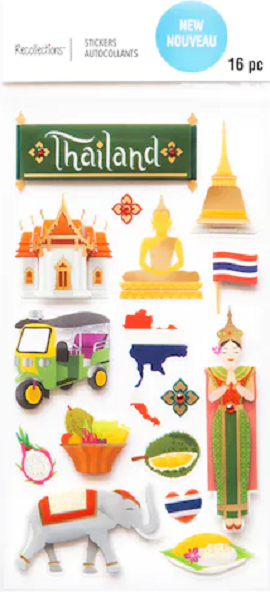 Recollections VIETNAM - JAPAN - INDIA - CHINA - THAILAND Stickers Asia ...