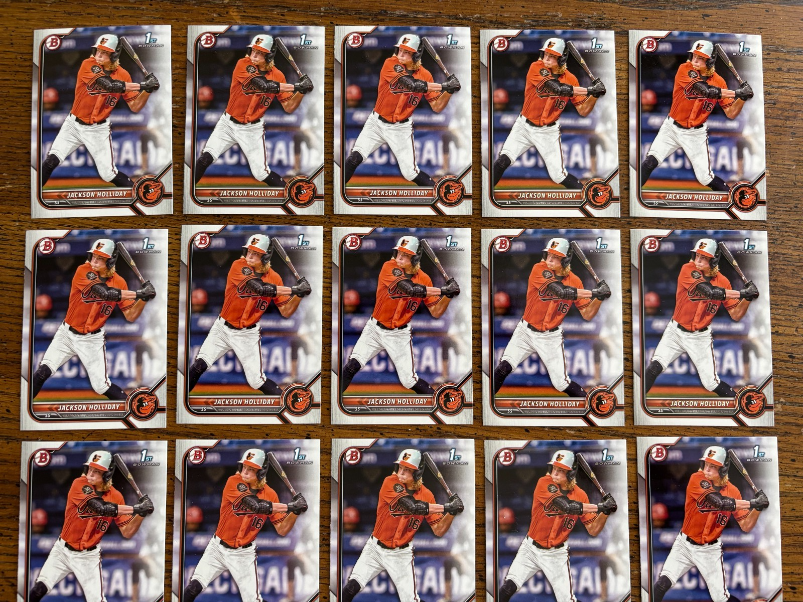 20x Jackson Holliday 2022 1st Bowman Original Rookie Card Lot of 20 (RC ...