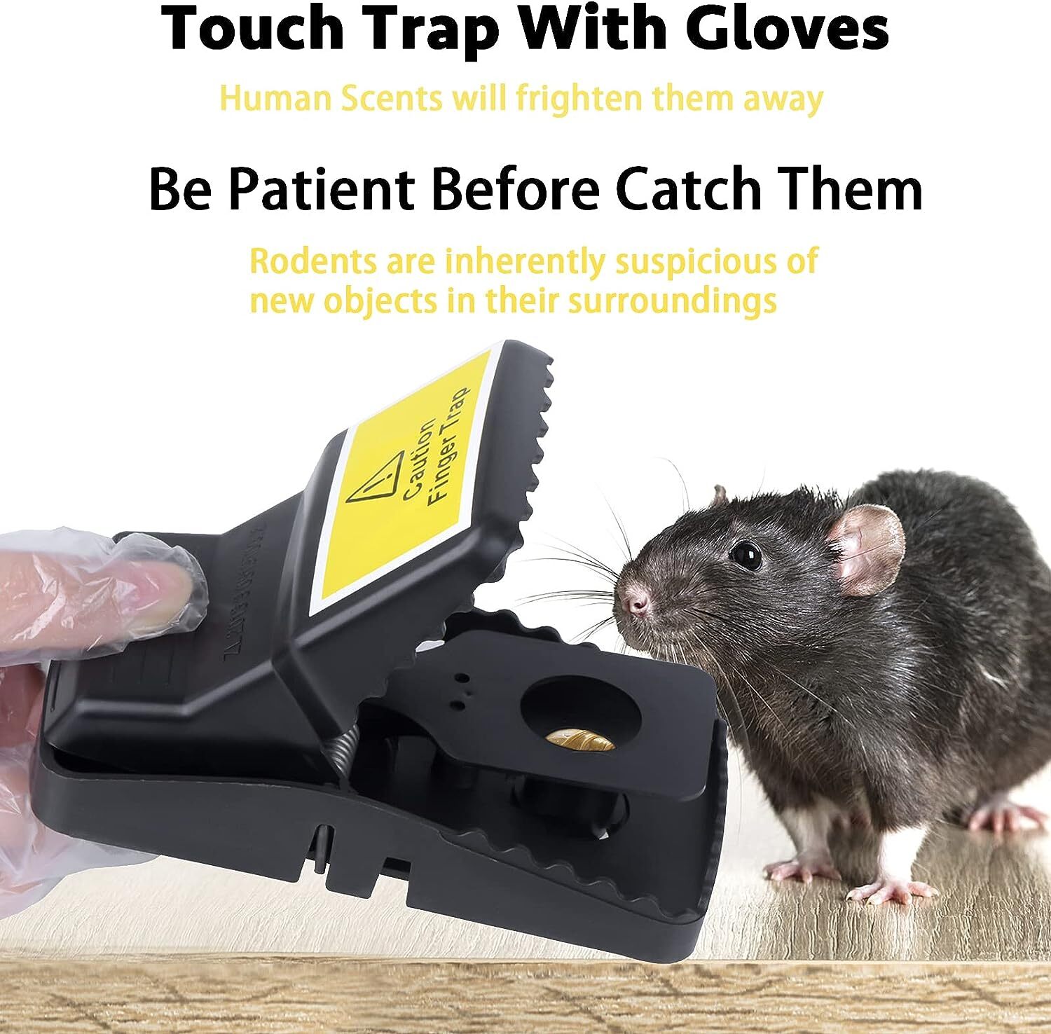 2/4/6x Super Heavy Duty Snap Mouse Rat Traps Rat Bait Rats Pest Catcher ...