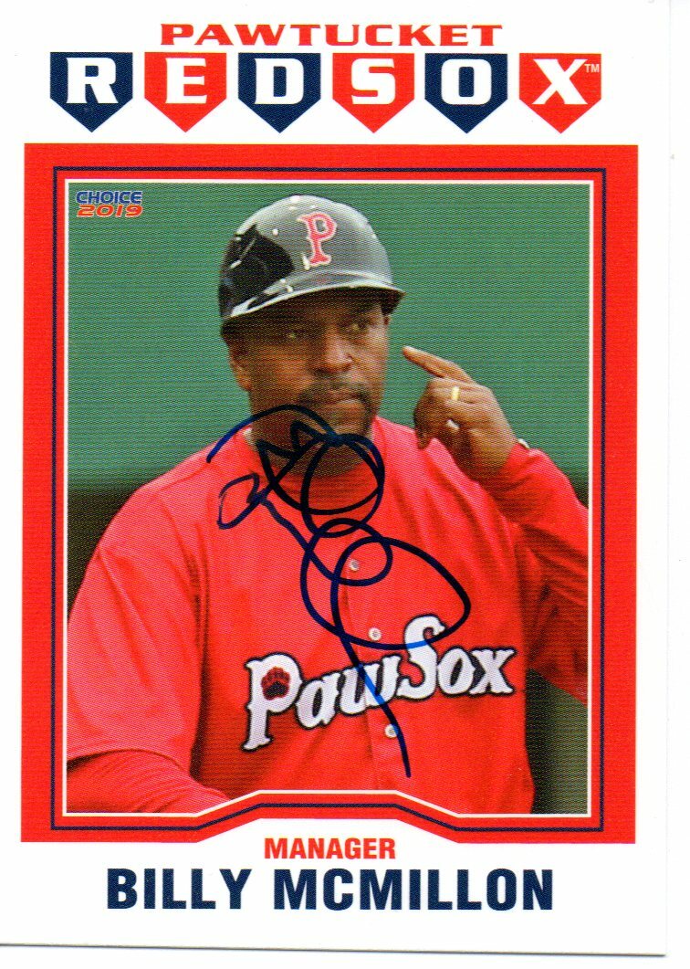 Billy McMillon 2019 Pawtucket Red Sox Autographed Signed Card | eBay