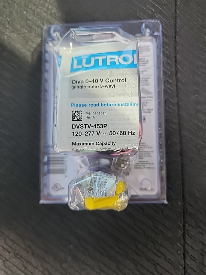 Lutron DVSTV-453PH-WH Diva 0–10 V Control Dimmer*BRAND NEW*NEVER OPENED ...