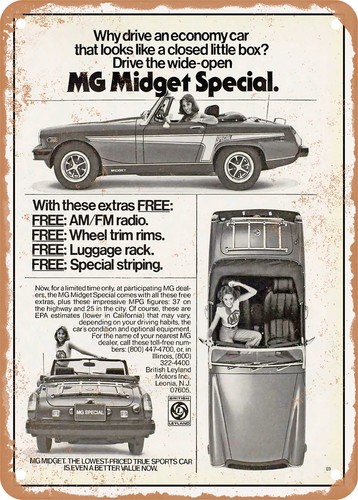 METAL SIGN - 1976 MG Midget Special | eBay