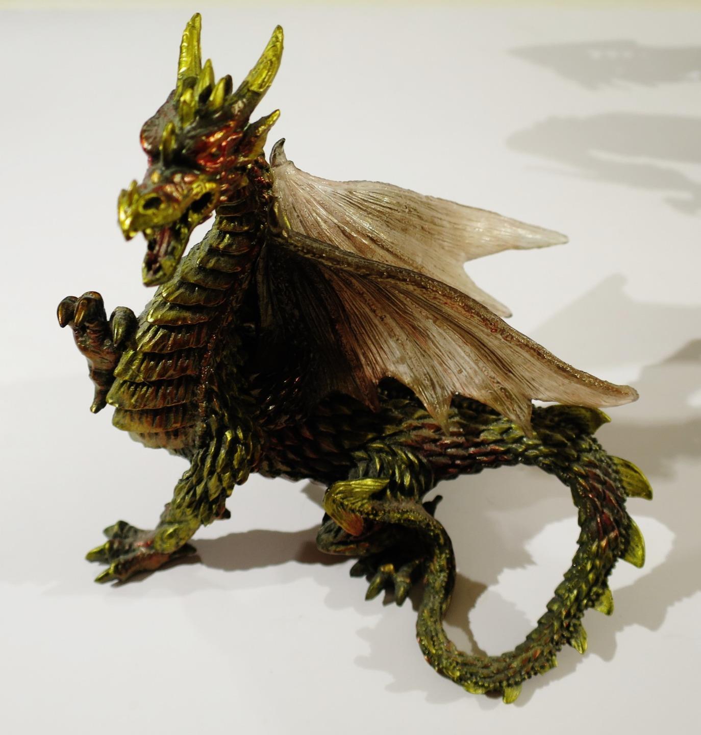 6 DRAGON FIGURINES FIGURES STATUES TREASURE DRAGONS COLLECTION FANTASY ...