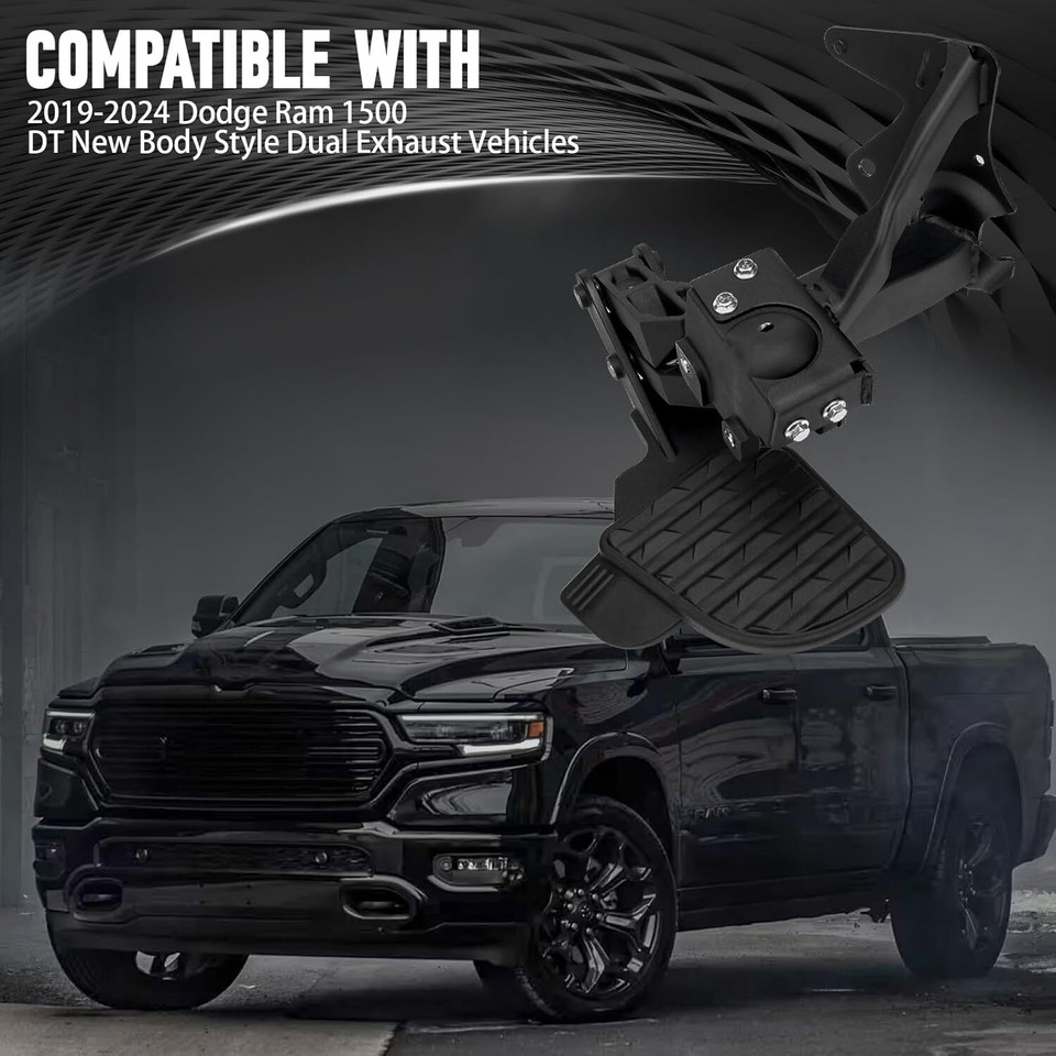 RAM 1500 DT Rear Bed Step Black Dual Exhaust 82215289AH Mopar (2019 ...